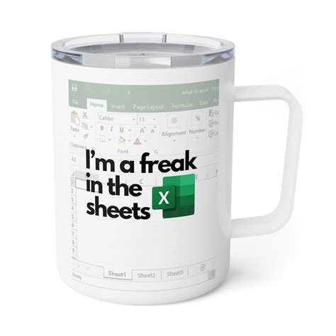 Funny Excel Freak In The Spreadsheets Stainless Steel Etsy