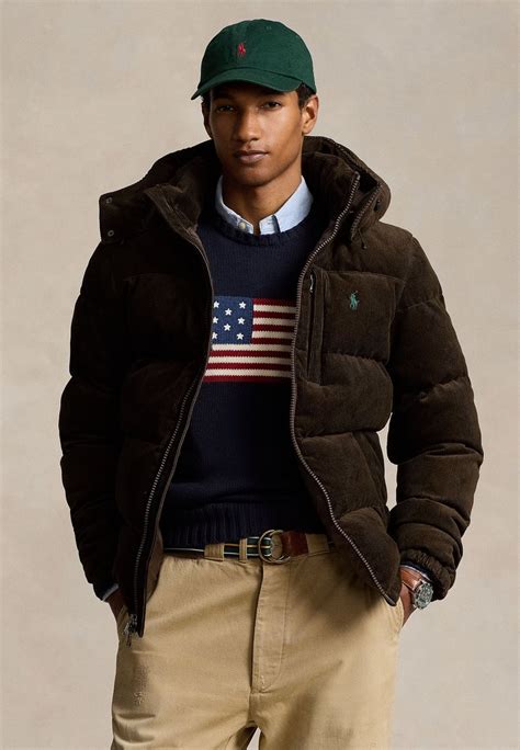 Polo Ralph Lauren The Gorham Corduroy Down Jacket Doudoune Dark
