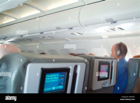 People Sitting Inside Airplane Stock Photo Alamy