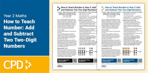 How To Teach Number In Year Add And Subtract Two Two Digit Numbers