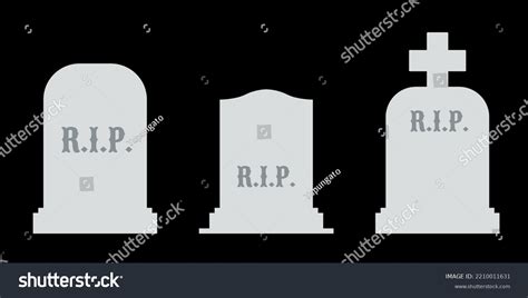 Rip Rest Peace Gravestone Vector Headstone Stock Vector Royalty Free Shutterstock