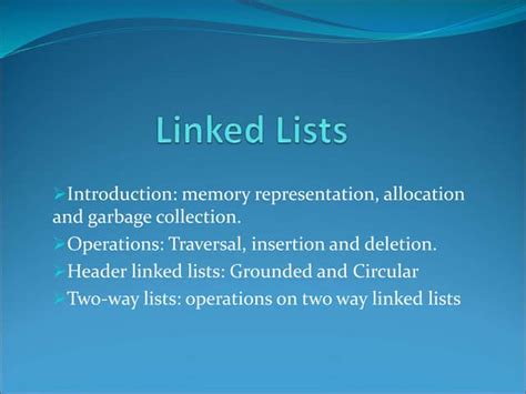 Ds 4linked Listsppt Programming Languages Computing