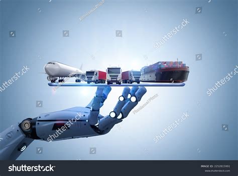 Smart Logistic Concept 3d Rendering Robot Stock Illustration 2252815991
