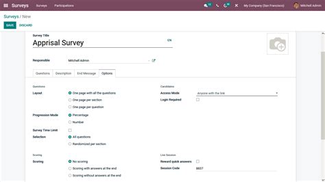 How To Define Survey Questions And Section In Odoo Survey