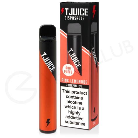 Pink Lemonade Tjuice Disposable Vape 3 For £10