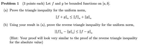 Solved Problem Points Each Let F And G Be Bounded Chegg