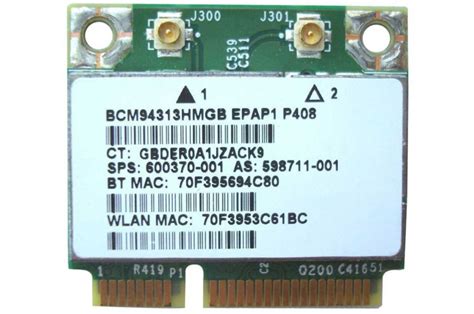 Broadcom Bcm94313hmgb Half Mini Pci E Wifi Bluetooth Card Laptop Netwerk Kaart Corened Computers