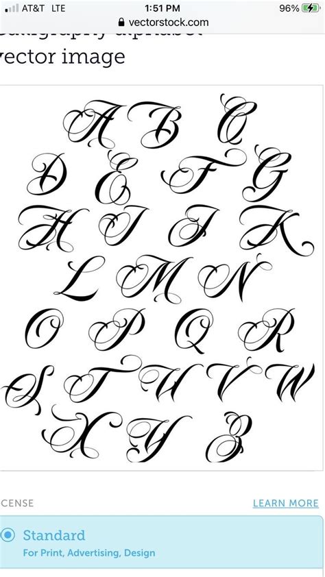 An Iphone Screen Showing The Font And Numbers For Different Types Of