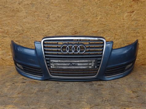 AUDI A6 C6 LIFT 08 11 ZDERZAK PRZÓD PRZEDNI KOMPLETNY ATRAPA HALOGENY