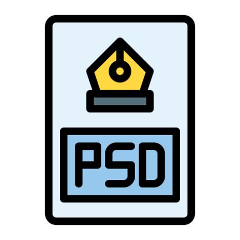 Psd File Generic Outline Color Icon
