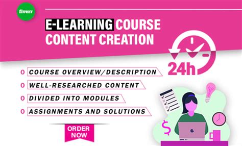 Create Online Course Content Elearning Course Content Creation By
