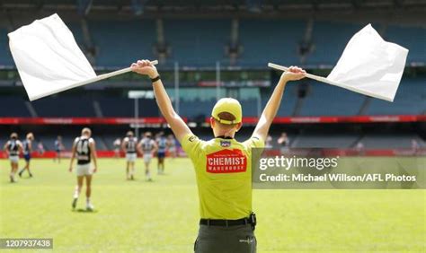 Afl Goal Umpire Photos And Premium High Res Pictures Getty Images