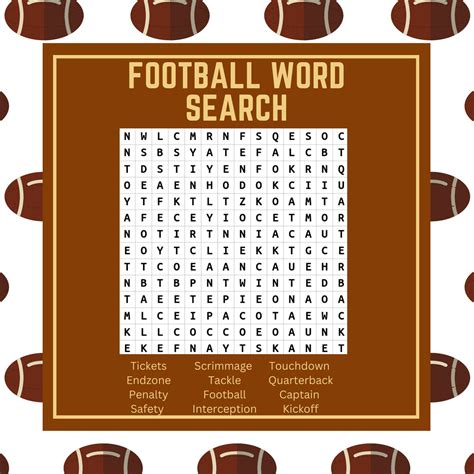 Football Word Search The Cougar Press