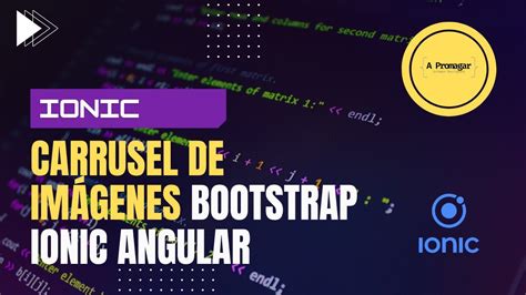 Carrusel Imágenes Bootstrap 5 Básico Ionic Angular Tutorial Ionic