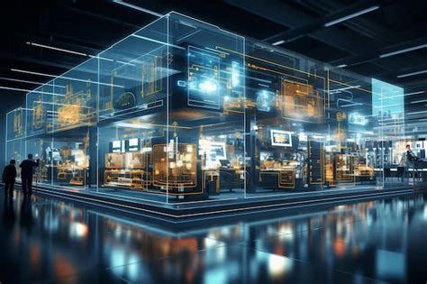 Premium Photo Smart Factory Interior Showcasing Industry 40 Generative AI