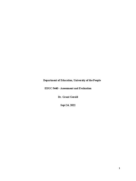 Educ5440 Week 4 Written Assignment Unit 4 Pdf Educational Assessment Curriculum