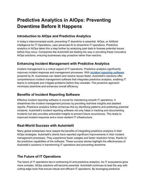 Ppt Predictive Analytics In Aiops Powerpoint Presentation Free