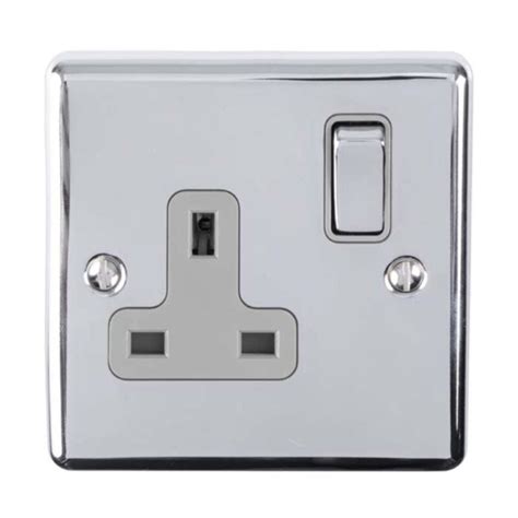 Eurolite En1sopcg Enhance Polished Chrome 1 Gang 13a Double Pole