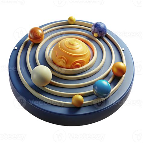 Magnificent Classic Celestial Orbits A 3d Planetary Model Premium