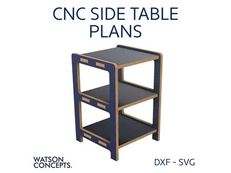 CNC Side Table Furniture SVG And DXF Format Digital Plans Download Laser Cutting Etsy