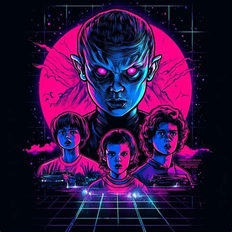 Scifi Thrills Stranger Things Flyer Stranger Things Season Premium Ai