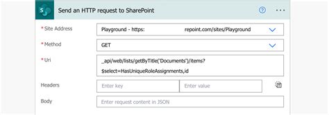 get list of all documents with unique permissions power automate
