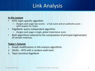 Tutorial 7 Link Analysis PPT