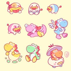Yoshi Sticker Set Cute Etsy