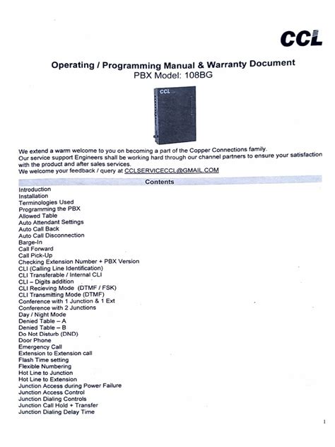 Ccl 108sg Pbx Pdf Electrical Connector Telephone