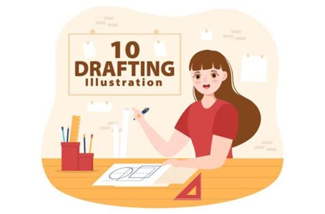 10 Drafting Working Illustration Graphic By Denayunecf · Creative Fabrica