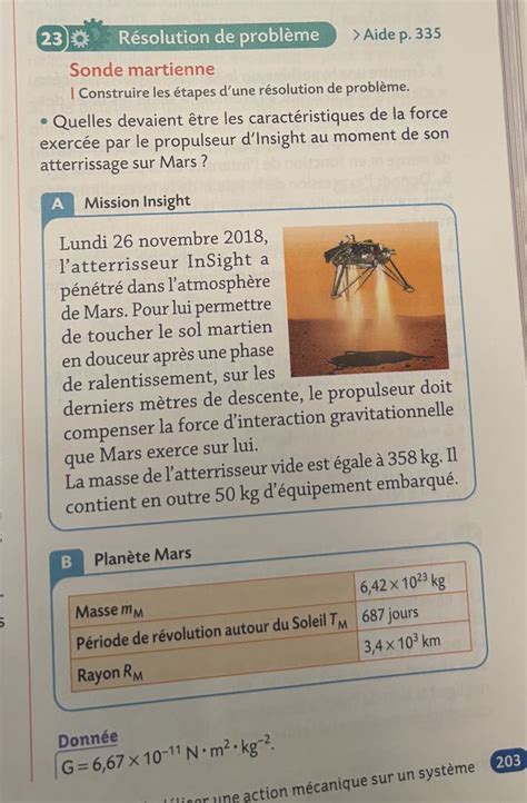 Rsolution De Problme Sonde Martienne StudyX