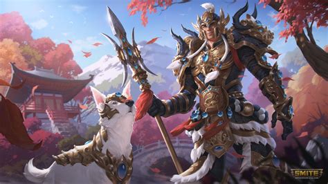 4k Smite Erlang Shen Smite Watermarked Sakura Tree Spear