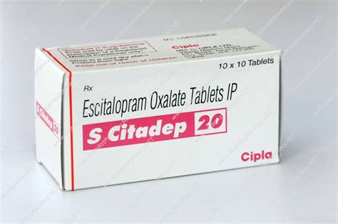Generic Lexapro S Citadep 5 Mg 10 Mg And 20 Mg Tablets Escitalopram