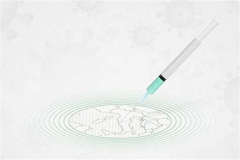 Vaticaanstad Vaccinatie Concept Vaccin Injectie In Kaart Van