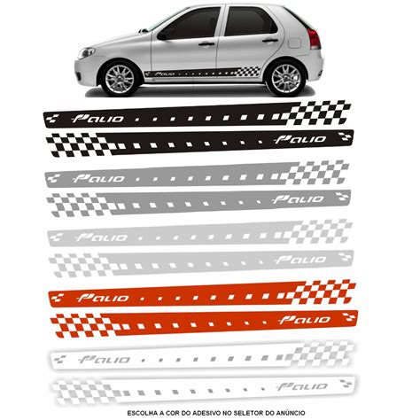 Adesivo Para Palio 2 Ou 4 Portas Kit Faixa Lateral Fita Serve Para