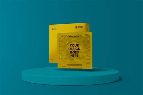 Premium Psd Condom Display Packaging Mockup