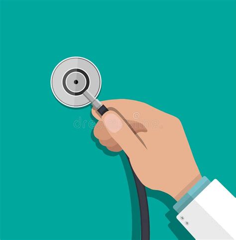 Stethoscope Phonendoscope Medical Isolated Vector Illustration Solid