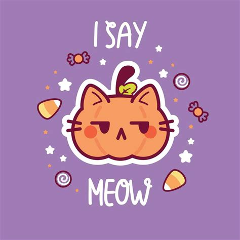 Cute Pumpkin Cat Halloween Illustration 29135693 Vector Art At Vecteezy