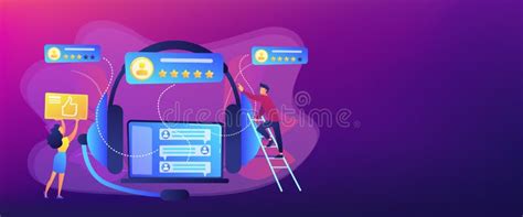 Feedback Header With Keywords Blue Stock Illustration Illustration