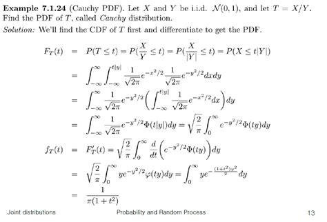 Solved Example 7124 Cauchy Pdf Let X And Y Be Iid