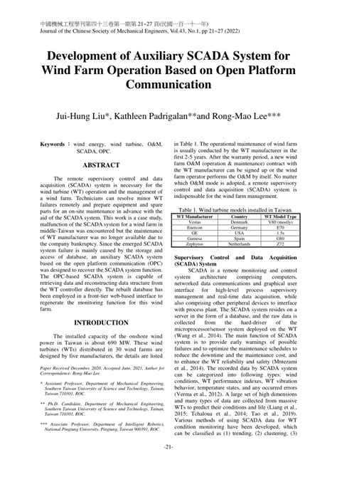 Pdf Development Of Auxiliary Scada System For Wind Farm Operation Based On Open Platform