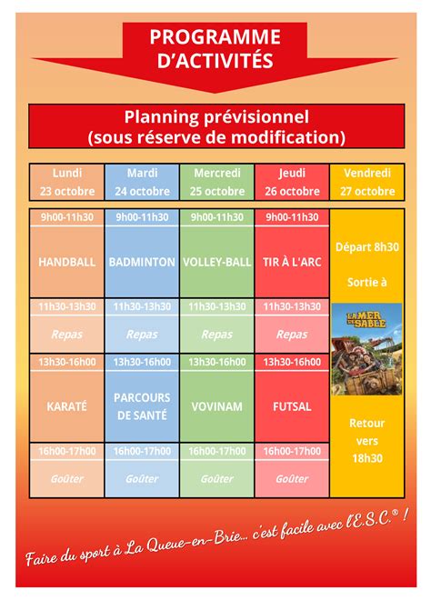 Stage Omnisports Octobre 2023 ESC Entente Sportive Caudacienne
