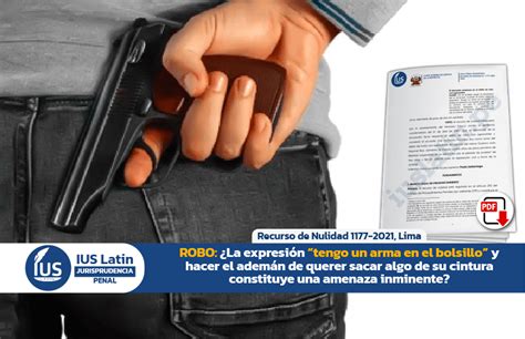Robo ¿la Expresión “tengo Un Arma En El Bolsillo” Y Hacer El Ademán De