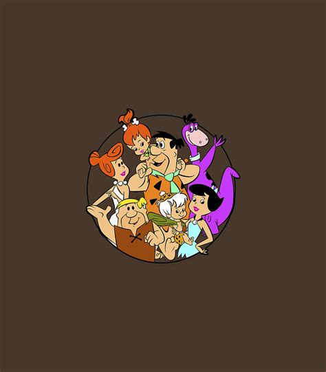 The Flintstones Group Shot Circle Digital Art By Jaxton Ayleas Pixels