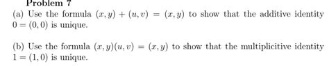 Solved A Use The Formula X Y U V X Y To Show That Chegg Com