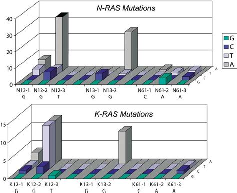 Mutation Spectrum In Codons 12 13 And 61 Of The N And K Ras