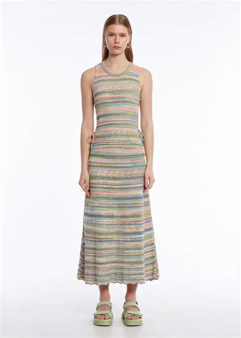 Color Block Knit Skirt Exotic Knitss