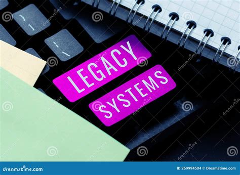 Text Showing Inspiration Legacy Systems Concept Meaning Old Method Technology Computer System