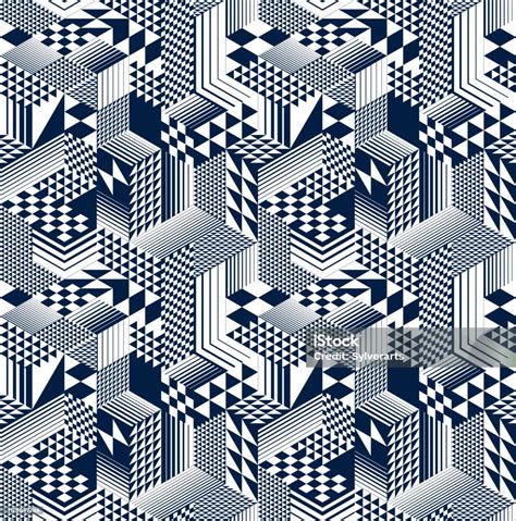 幾何3d無縫圖案與立方體菱形和三角形框塊向量背景建築和結構壁紙設計向量圖形及更多三角形圖片 三角形 互聯網 低面數建模 Istock