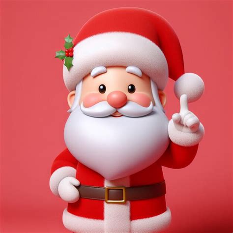 Premium Photo 3d Rendering Of A Cheerful Santa Claus Cute 3d Santa